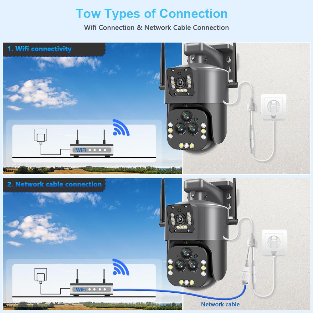 Buy Outdoor Waterproof 16MP 4K PTZ Wireless WiFi Surveillance IP Camera ...