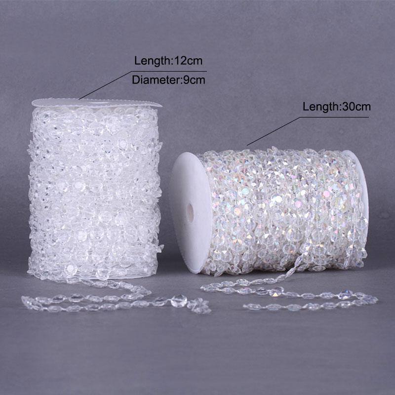 Buy 30m/roll Acrylic Beads Chain Road Lead Hanging Beads for Wedding ...