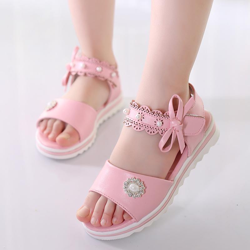 Summer Girl Sandals Student Princess Sandals Little Girl Soft Bottom ...