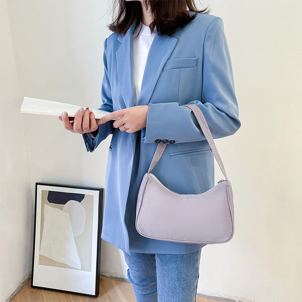 Cheap Fashion Solid Color Underarm Bag Nylon Hobos Bag Women Zipper ...