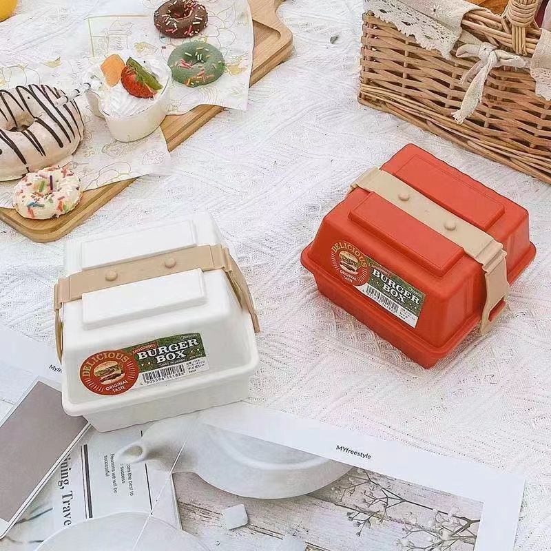 Japanese Portable Hamburger Storage Box Bento Box Student Office Food ...