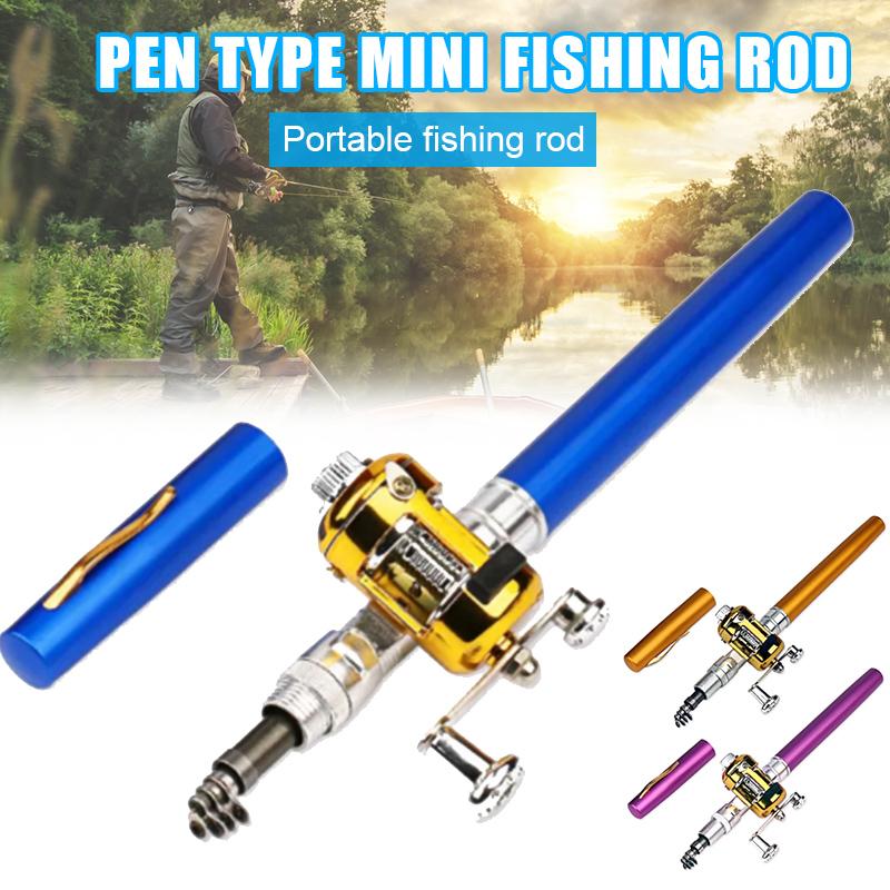 Pocket Fishing Rod Mini Fishing Rod with Reel Wheel Portable Pocket ...