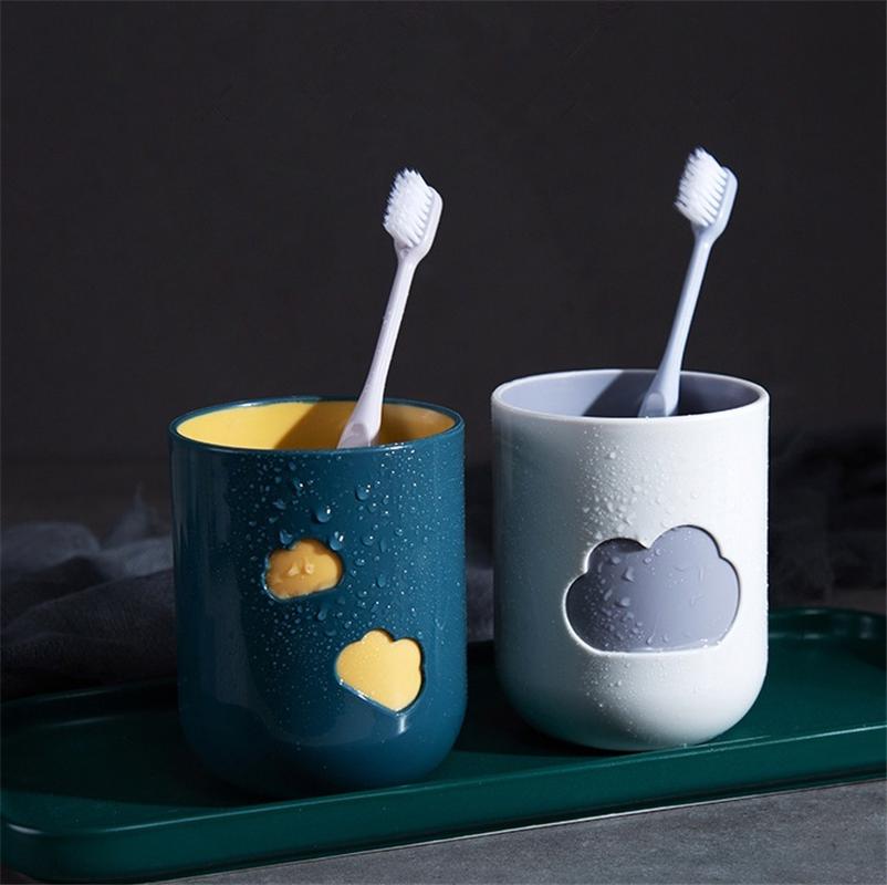 Buy 1 Piece Creative Bathroom Toothbrush Circular Cup Simple Plain Cup ...