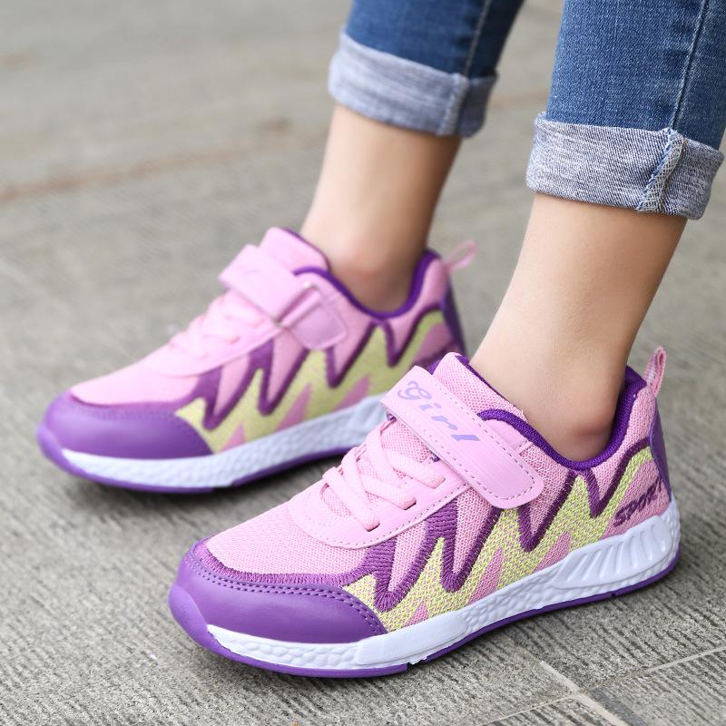 Buy Children's Sports Shoes Girls Breathable Mesh Casual Shoes at ...