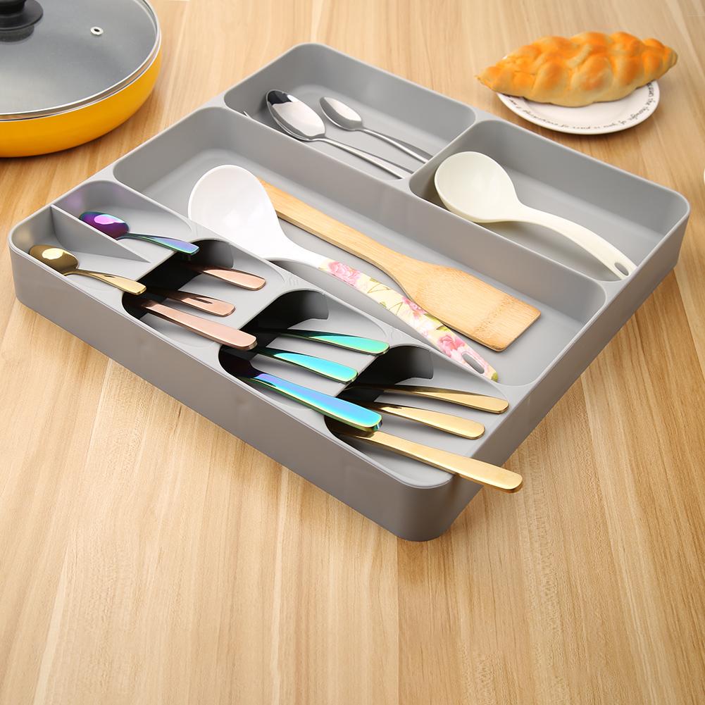 Kitchen Drawer Organizer Spoon Cutlery Separation Finishing Storage Box ...