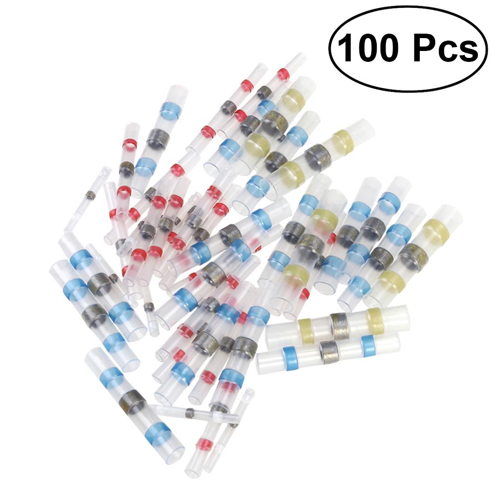 Buy 100pcs 4 Sizes Gauge Wire Connector Kit Butt Terminals Durable ...