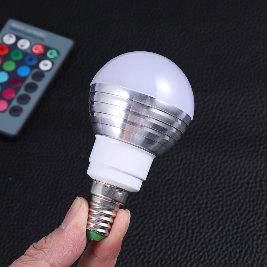 Buy RGB LED Light Bulb Color Changing E14 Screw Base 3W Light Bulb for ...