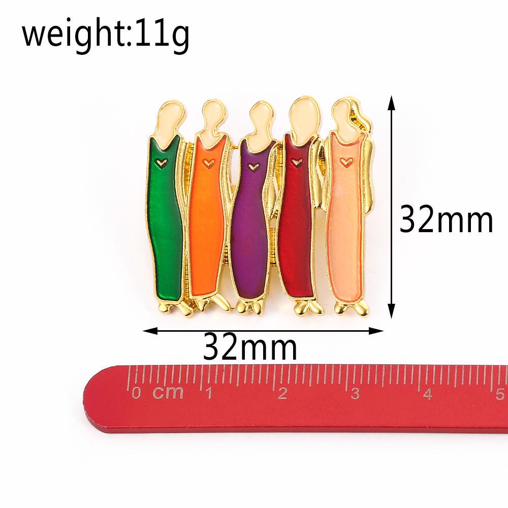 Sisters Pin 2 3 4 5 Best Friends Pin Sisterhood Brooch Tricolor Brooch ...