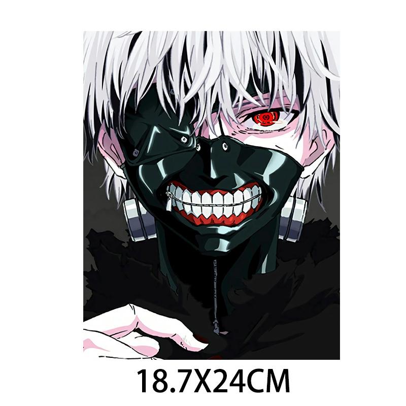 Cheap Tokyo Ghoul Kaneki Split Face T-Shirt Heat Transfer for Clothing ...