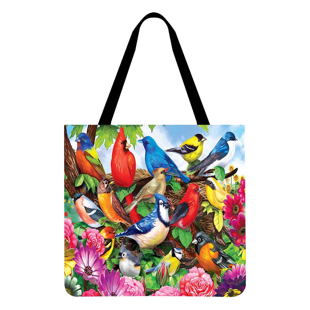 Buy Birds Printed Shoulder Shopping Bag Casual Large Tote Handbag (40 ...