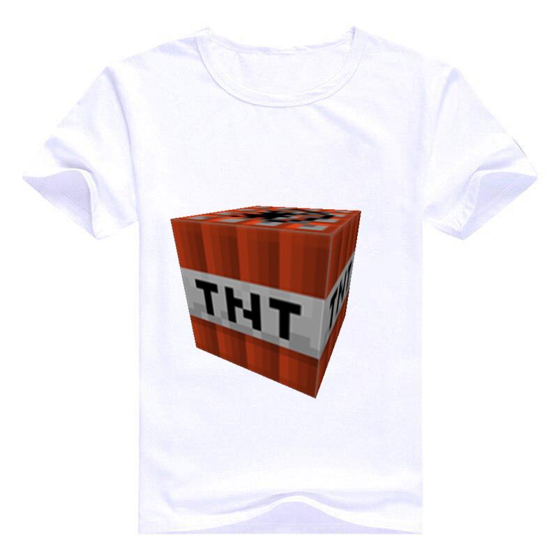 Buy Minecraft Tnt Printed Unisex Harajuku Tshirt Funny Cartoon 90S ...