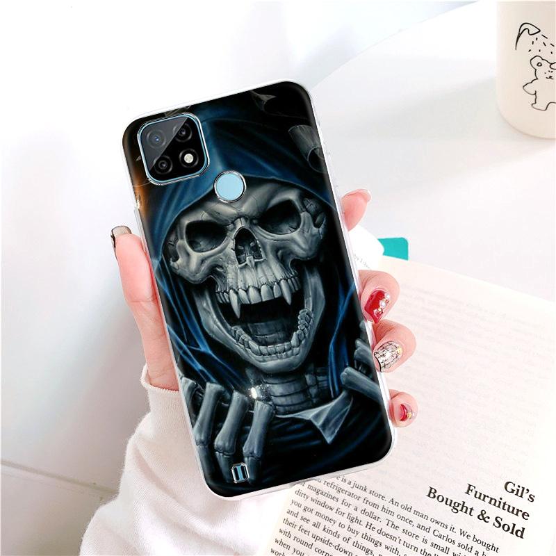 Oppo Realme C21 Kılıfı için Yumuşak Silikon Telefon Tamponu OPPO Realme ...