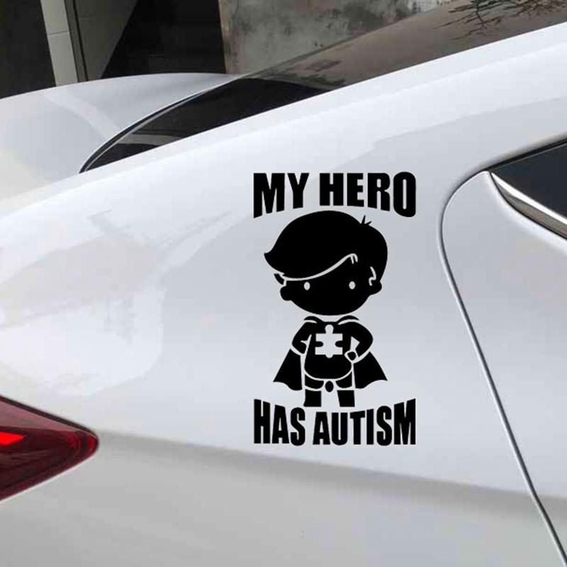 Buy 15CM*25CM MY HERO HAS AUTISM Vinyl Decal Car Sticker Creative ...