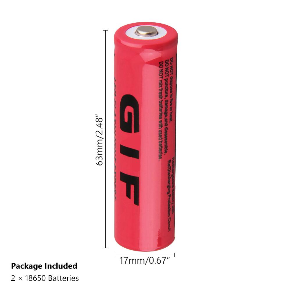 Buy 2X 18650 Battery For Flashlight Torch RC Toy 3.7V 9800mAh Lithium ...