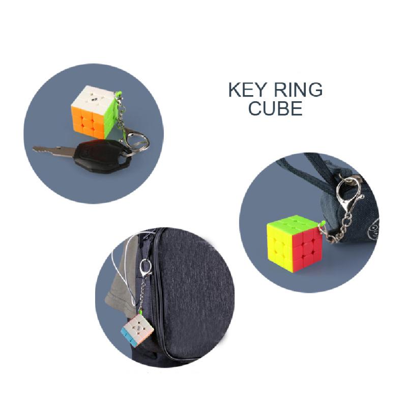 Buy Magic Cube Keychain 3x3x3 Plastic Cube Pendant Educational Child ...