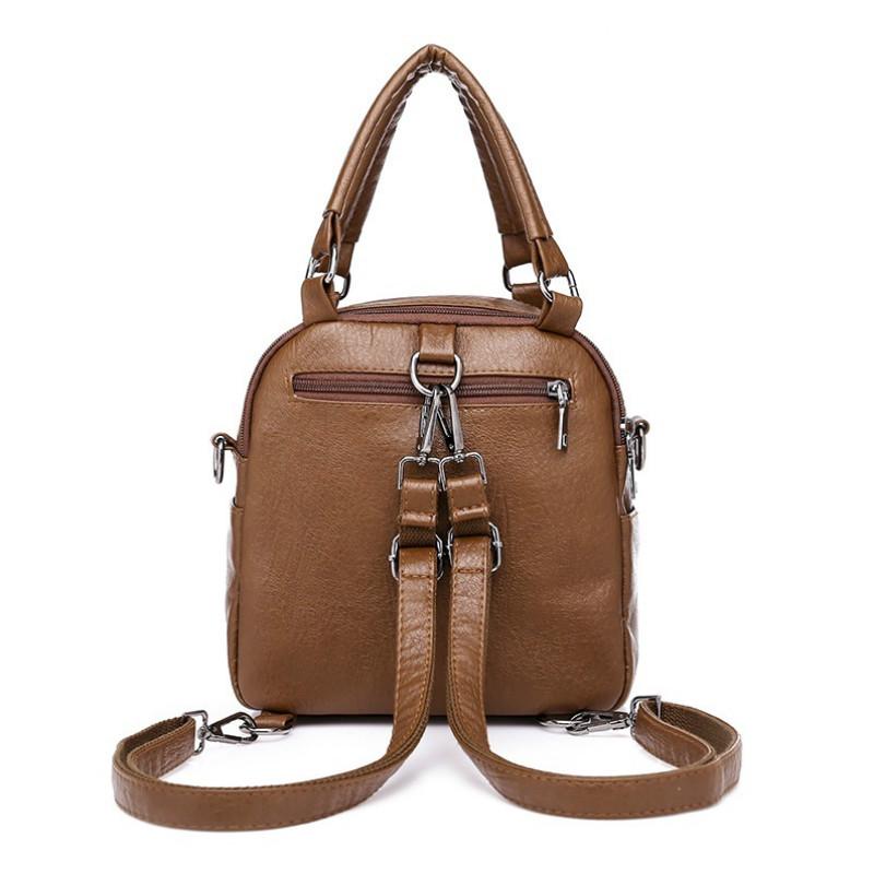 Buy Women's Backpack Multi-purpose Soft Surface PU Leather Casual Small ...