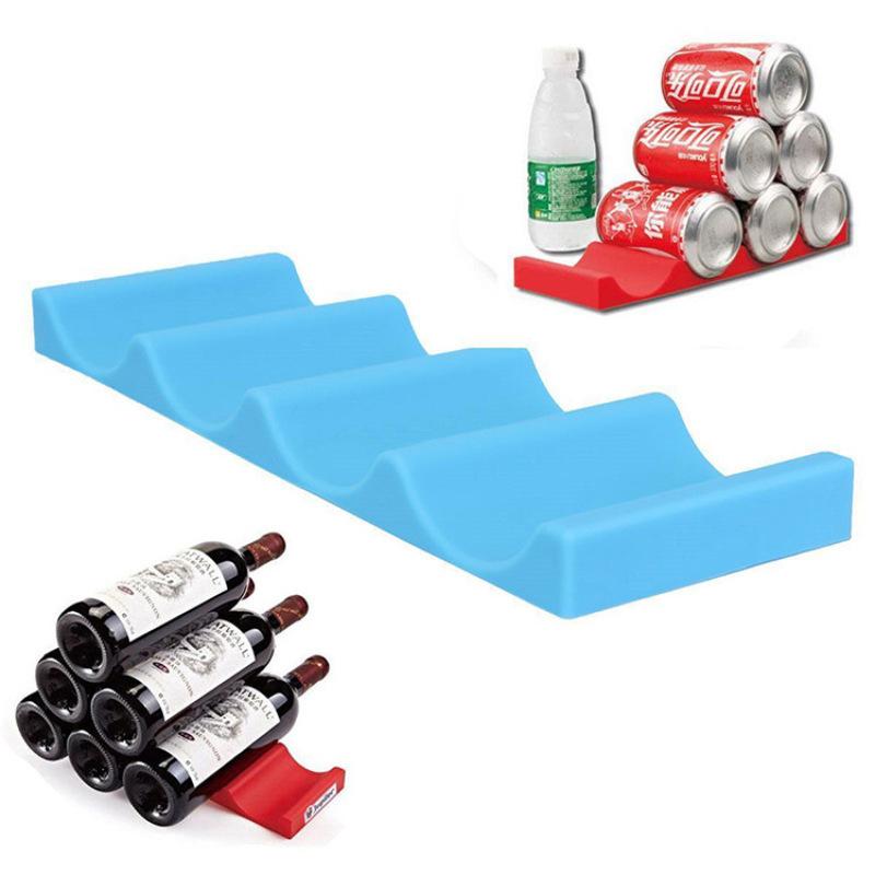 Buy Beverage Can Organizer Pad Silicone Stacker Cans Fridge Mat ...