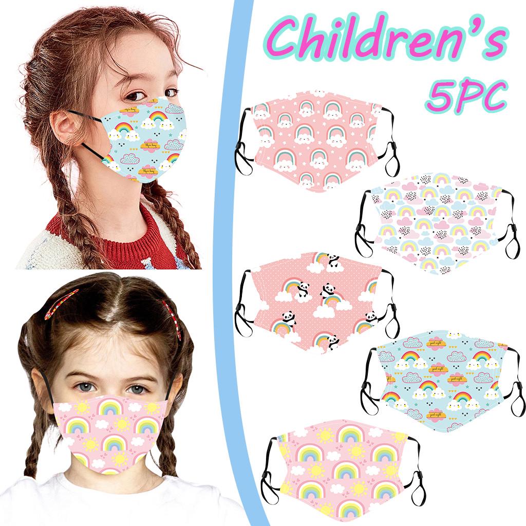 Buy FS 5PC Kids Children Outdoor Cotton Mouth Masks Protection Face ...