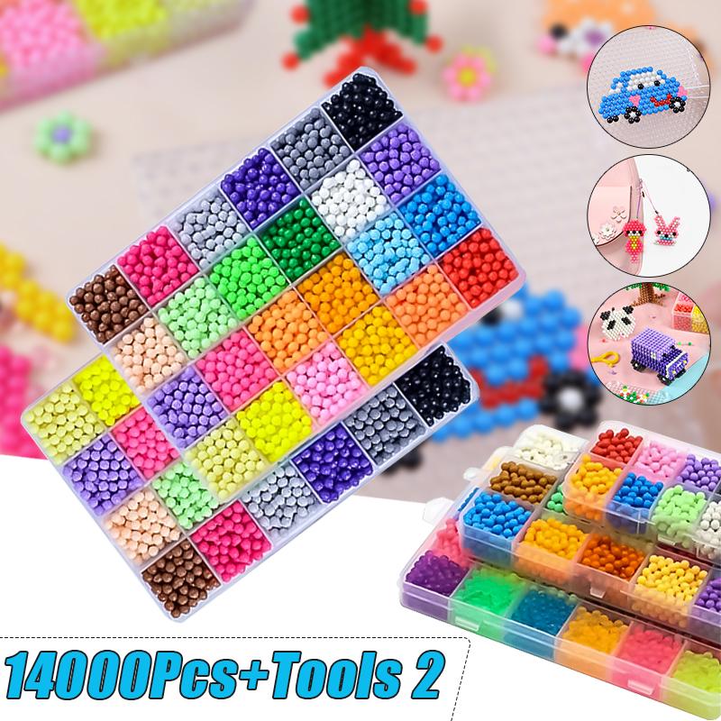 14000/8000/6000Pcs Different Color DIY Water Sticky Fuse Beads Plastic ...