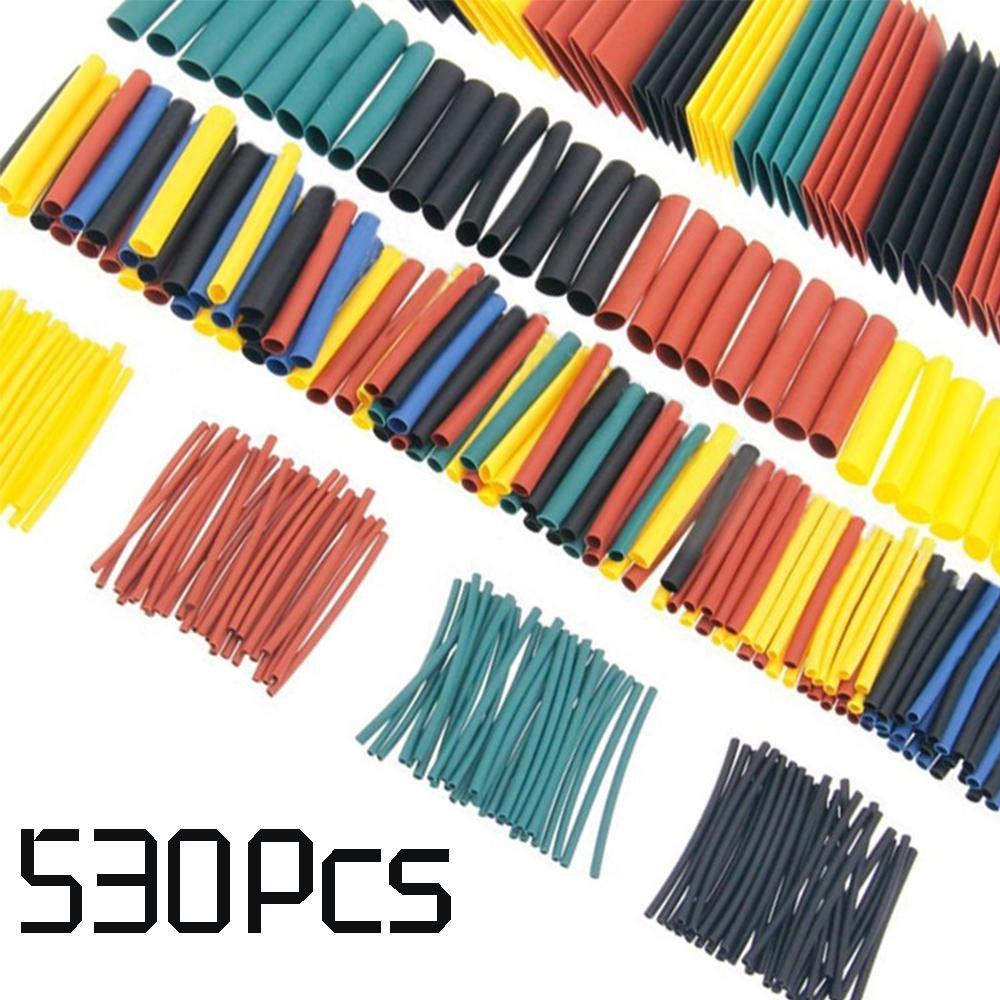 530 Piece Assorted Sizes 2:1 Shrink Tube Wire Cable Sleeve 530-Piece ...