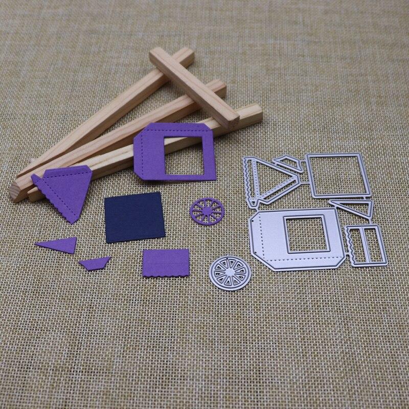 Buy Kiosk with Wheels Metal Cutting Dies Stencils for DIY Scrapbooking ...