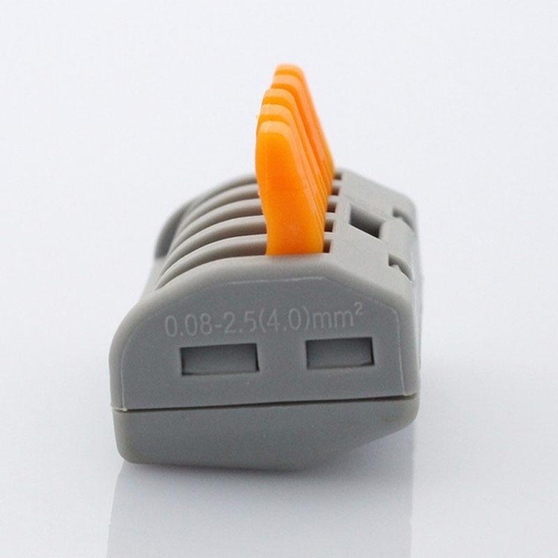 Buy 2/3/4/5/8 Way Reusable Spring Lever Terminal Block Electric Cable ...