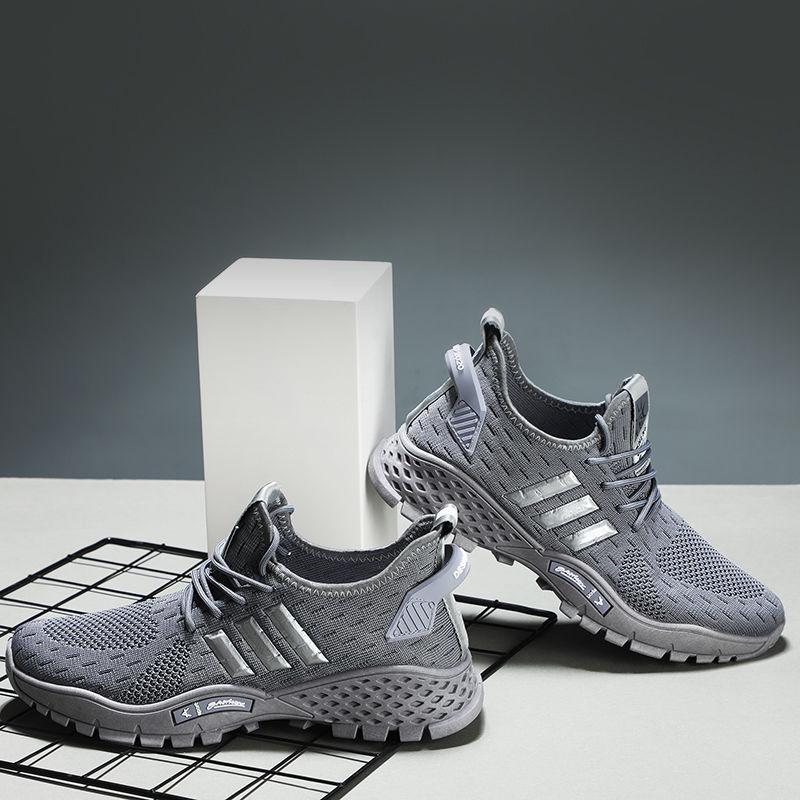 Buy Men's Shoes Korean Breathable Flying Woven Shoes Casual Sports Wild ...