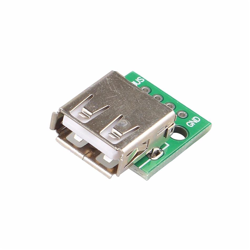 Buy Aokin 10Pcs USB Type A Female Socket Breakout Board Adapter ...