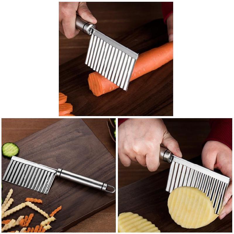 Wave Potato Handmade Steel Stainless Fries Ripple Tool Cutter Soap ...