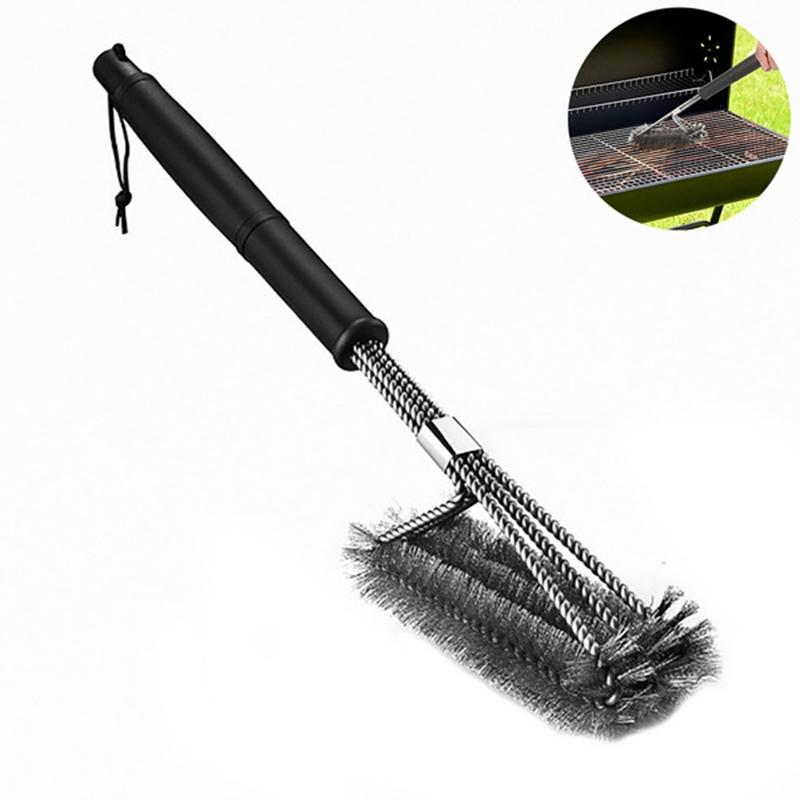 Buy Three-head Stainless Steel Grill Cleaning Brush at affordable ...