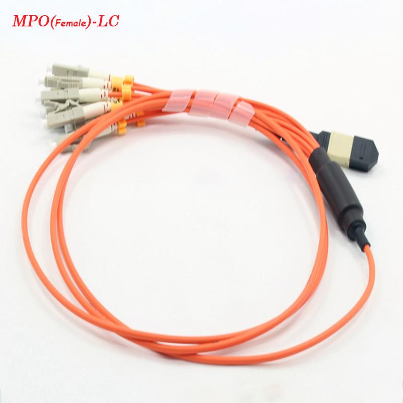 Buy Cores 12 Fiber Mpo Female To Lc Upc Mm Fan Out Cable Mpo Fiber ...