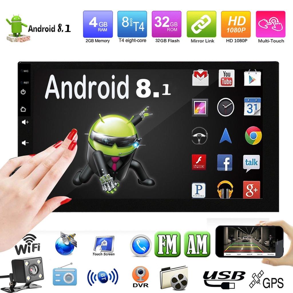 Buy Car Stereo Android 8.1 Vehicle GPS Touch Screen Mirror Link Radio ...