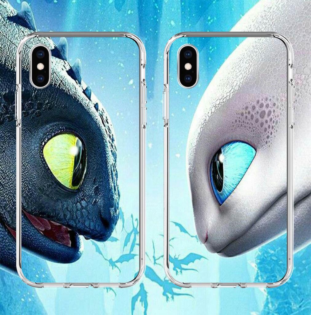 Buy Cute Toothless Dragon Transparent Couple Phone Case for Iphone 7 8 ...
