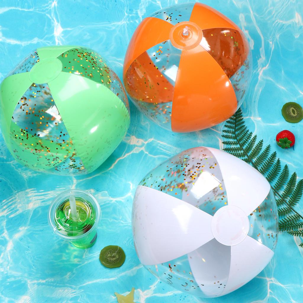 Buy Glitter Beach Balls Inflatable Confetti Sports Beach Balls ...
