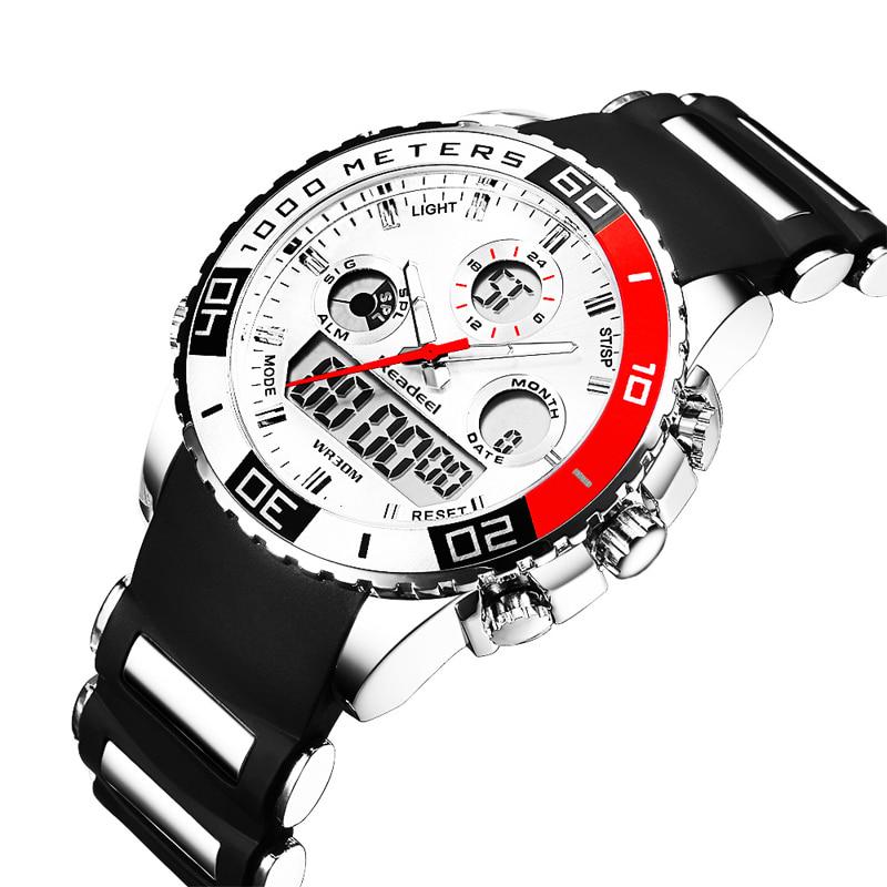 Buy Men's Watch Sports Watch Waterproof Military Digital Timer Dual ...