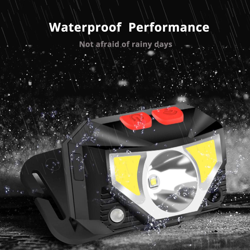 Buy Super Bright LED Headlamp Built-in Inductive Sensor Rechargeable ...