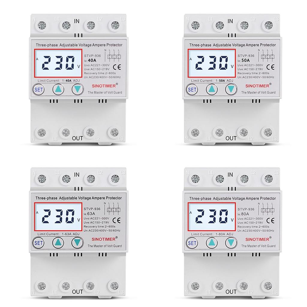 BMS 3 Phase Voltage Relay 380V Voltmeter Ammeter Over And Under Voltage ...