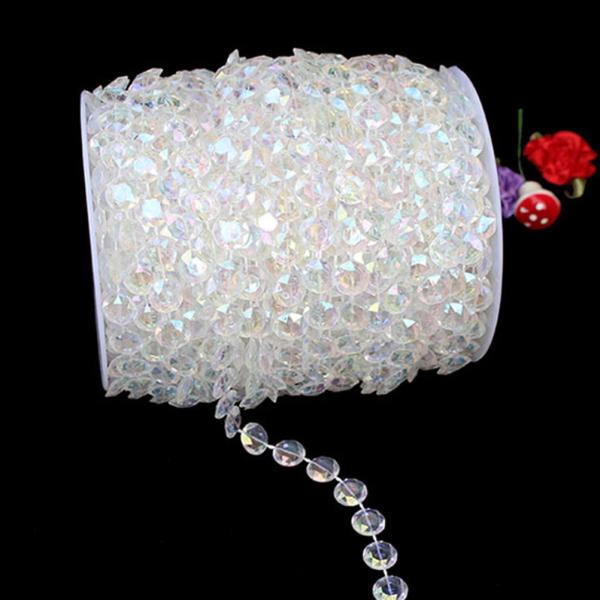 Buy Acrylic Bead Strands Clear Bead Strings Chains for Wedding Bridal ...