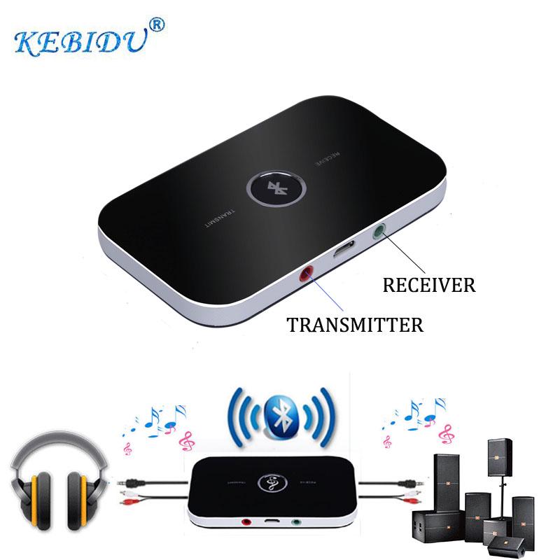 Buy 2018 Bluetooth Transmitter & Receiver 3.5mm Audio Cable 2-in-1 ...