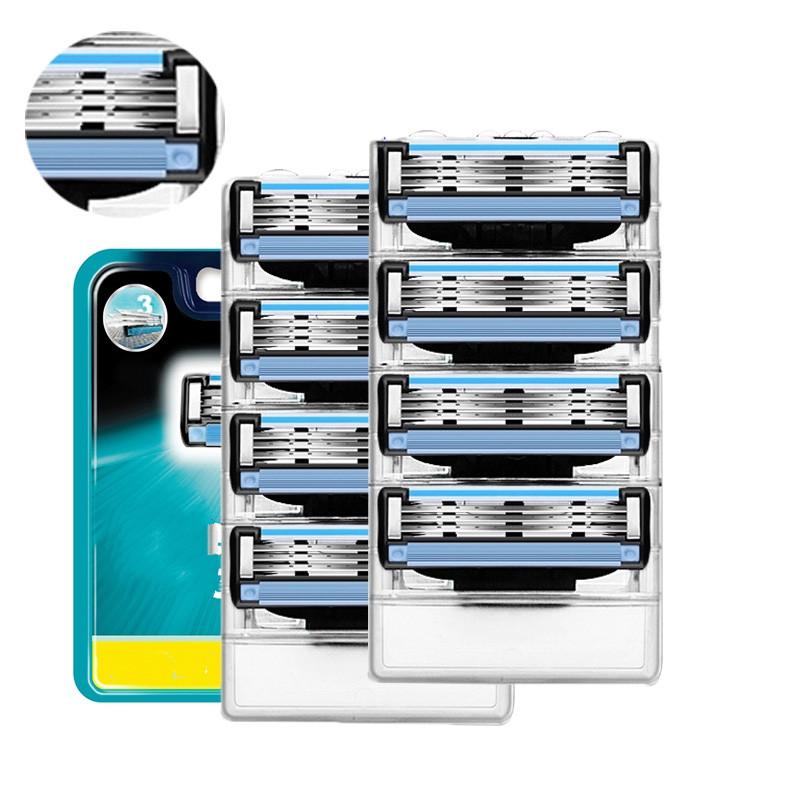 Buy New 8Pcs Men 3 Layers Shaving Real High Quality Razor Blades For ...