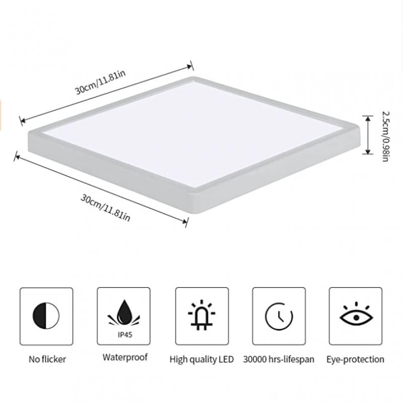 Cheap Square LED Ceiling Light Modern Indoor Light 24W IP45 Ceiling ...