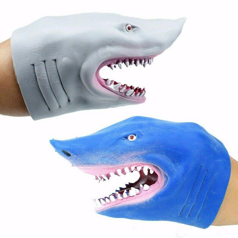 Buy PDTO Stretchy Hand Puppet Soft Rubber Shark Glove Baby Kids Water ...
