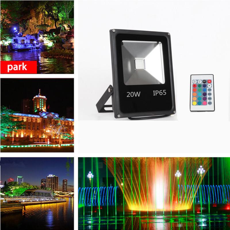 Buy LED 20W Waterproof RGB Floodlight Spotlight Outdoor Lighting ...