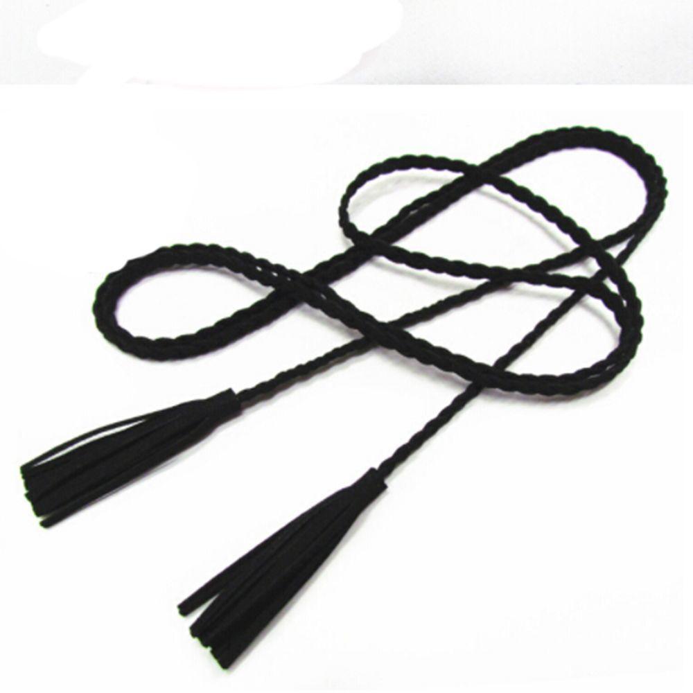 Buy Popular Fashion Long Knitted Braid Leather Waist Belts Waistband ...