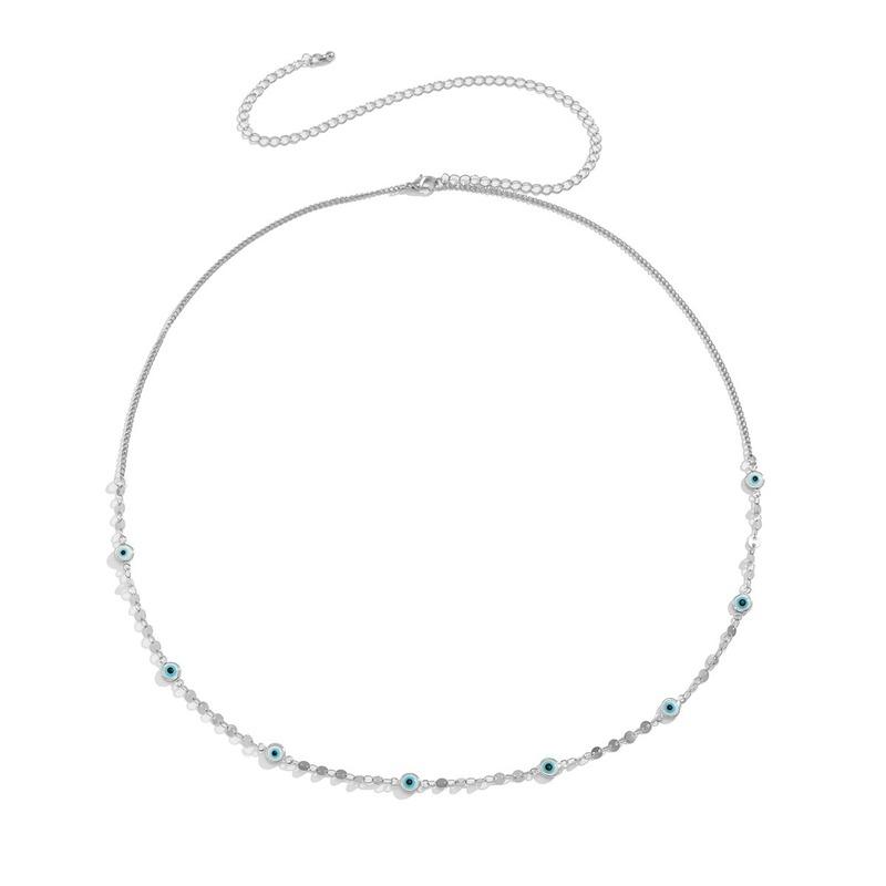Buy Hip Hop Evil Eye Waist Chain for Women Fashion Geometric Metal ...