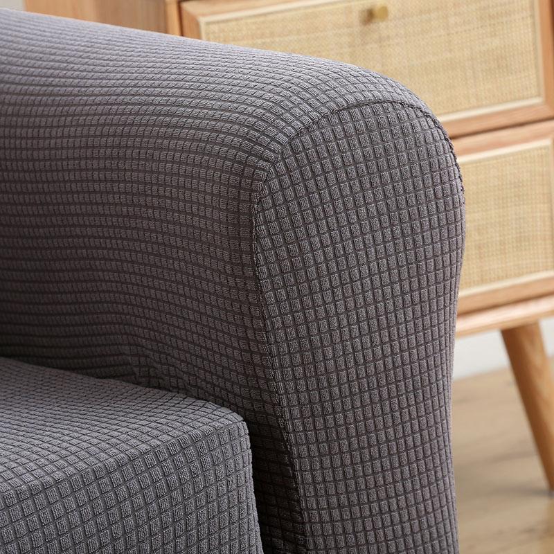 Buy Waterproof Fabric Single Sofa Cover Plaid Elasticity Anti-slip ...