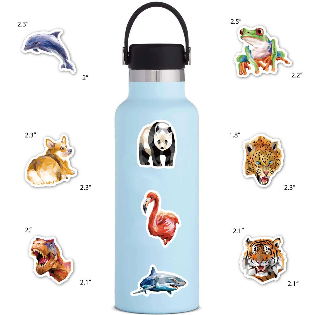 Buy New Original 50 Pieces Animal Graffiti Low-Poly Art Low Polygon Pvc ...