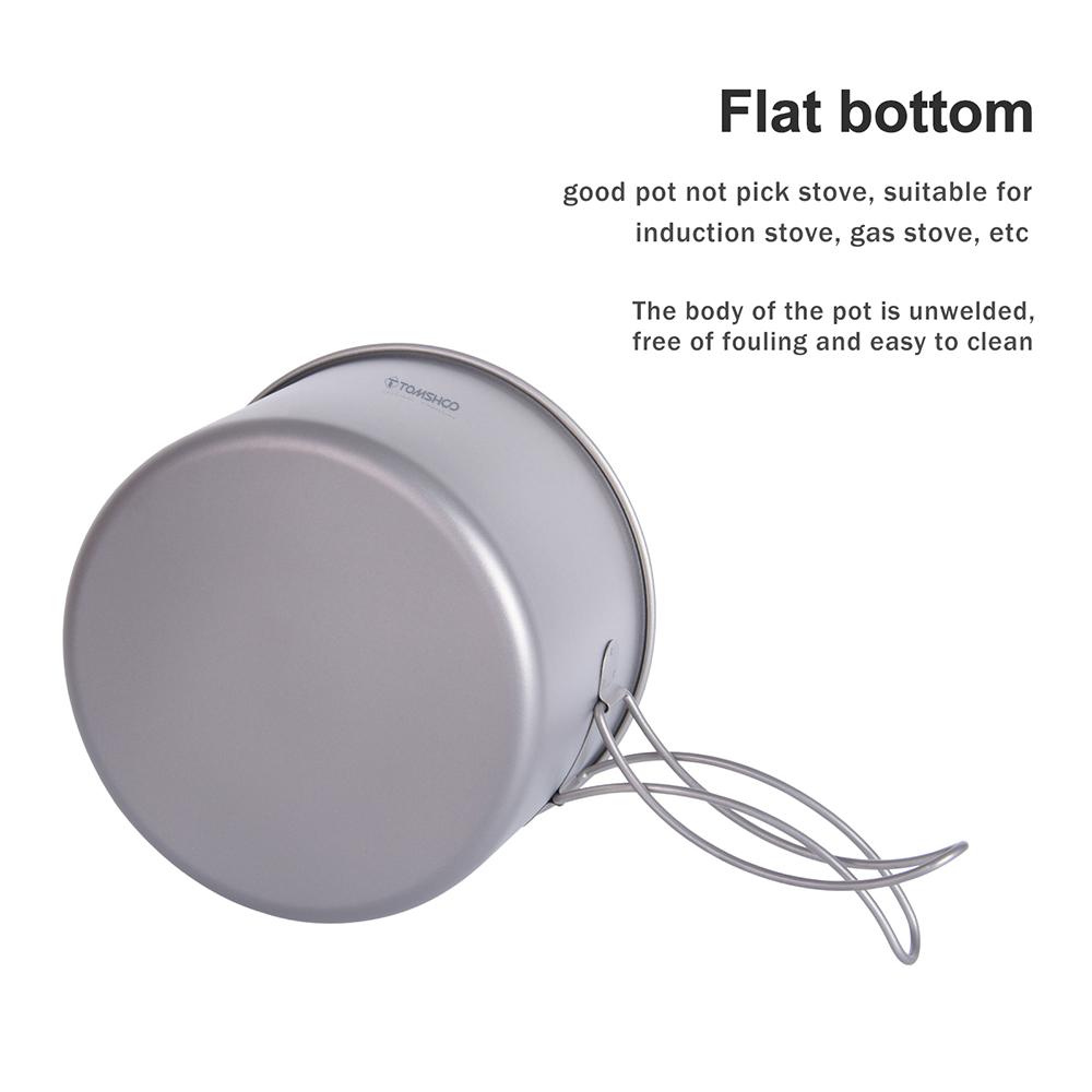 Buy TOMSHOO Titanium Pot and Titanium Plate Set Pure Titanium Pot Set ...
