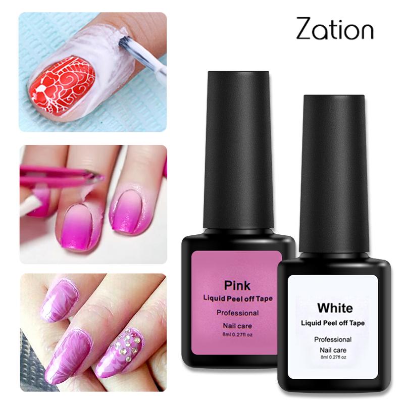 Buy Peel Off Liquid Nail Art White Tape Nail Cuticle Guard Protection ...