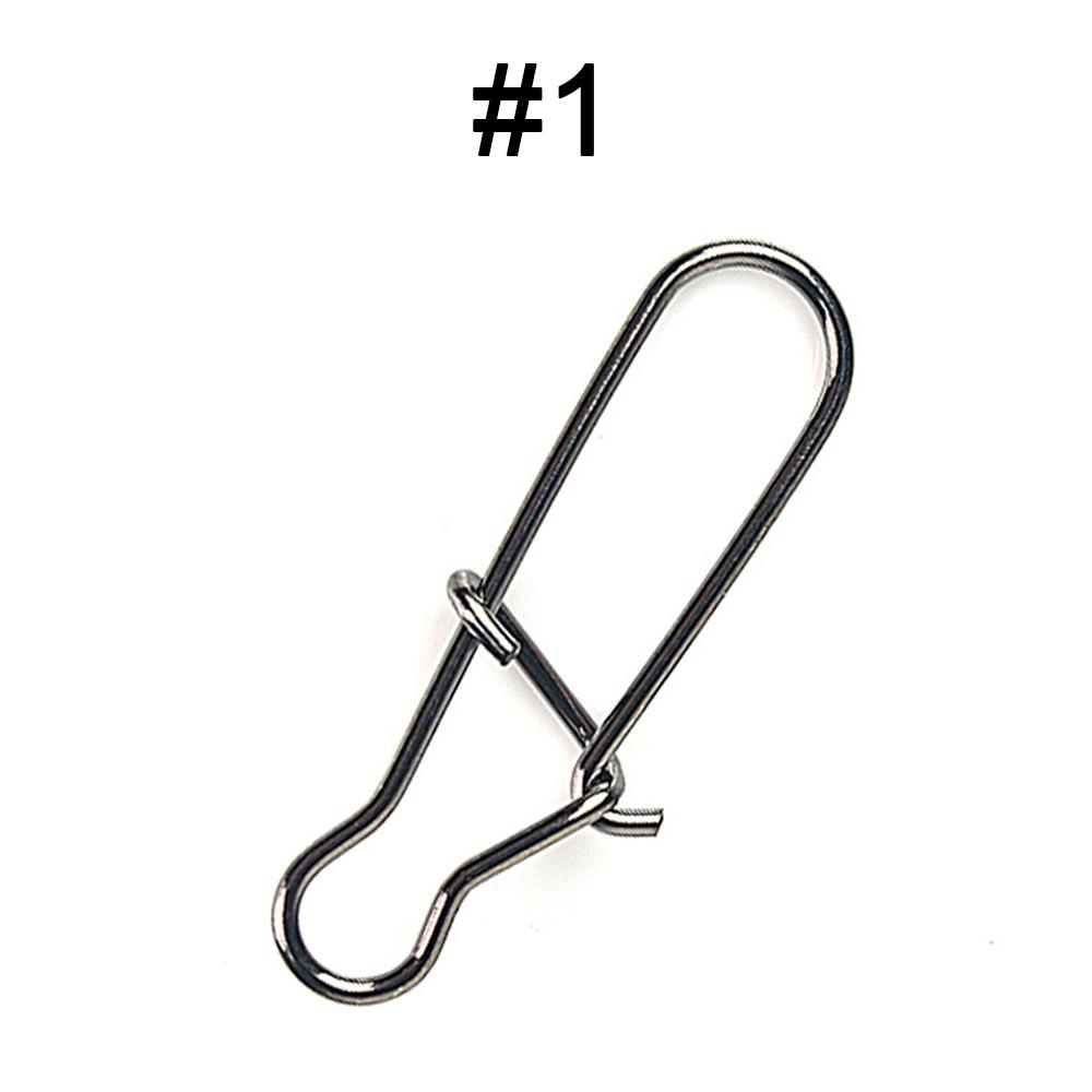 Buy 100Pcs Hooked Snap Pin Stainless Steel Fishing Barrel Swivel Safety ...